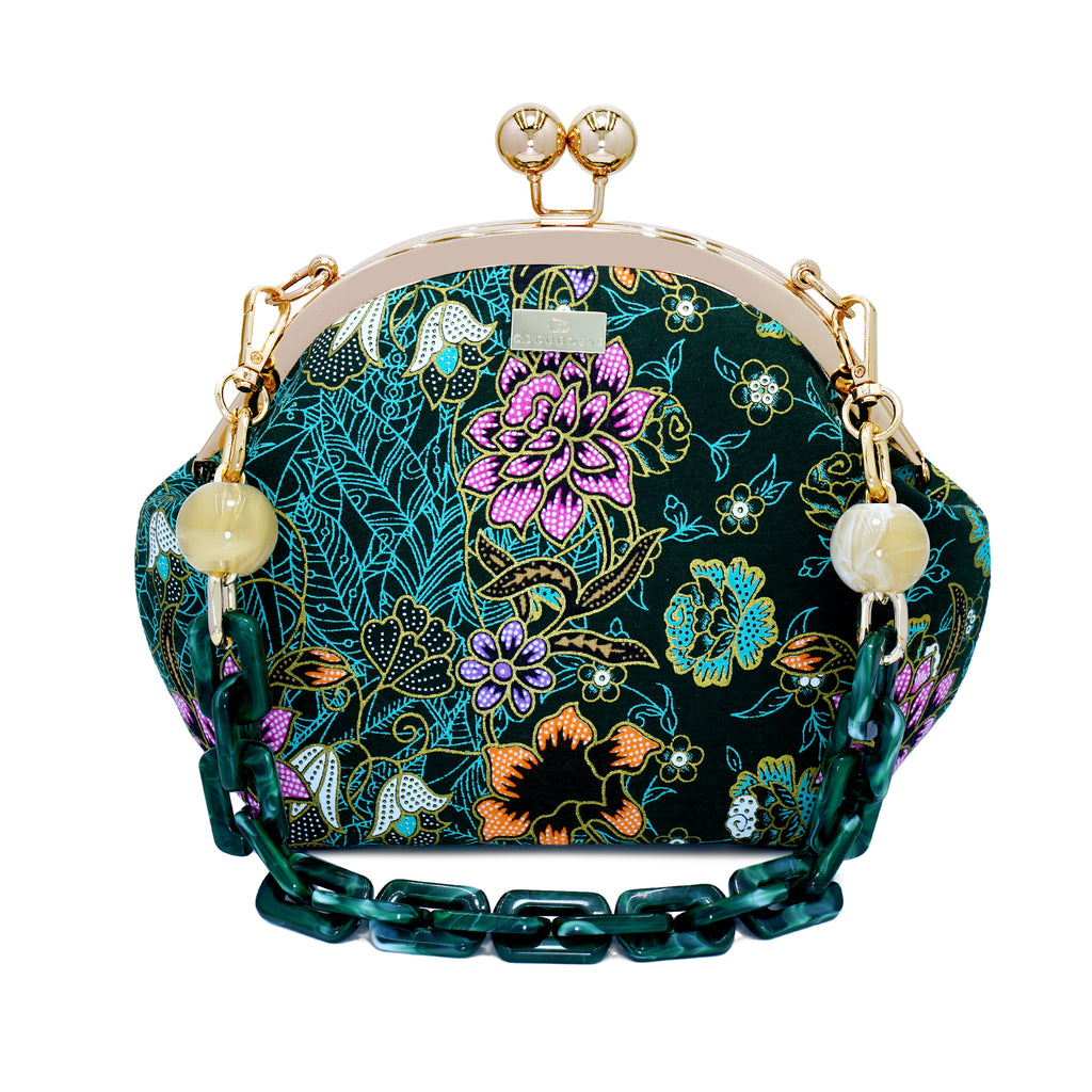 COCOONESE Acrylic Chain Handle Clasp Sling Bag - Mott